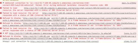 sockets spring websocket error 400 stack overflow