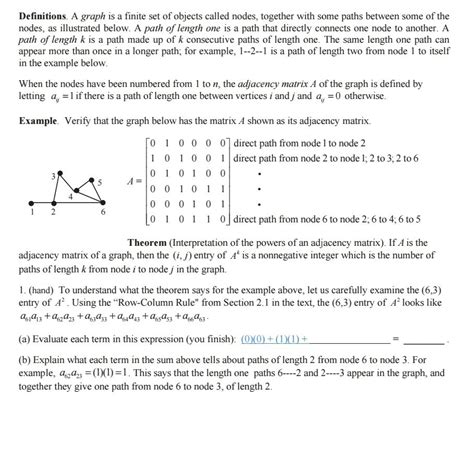 Solved Definitions A Graph Is A Finite Set Of Objects Chegg