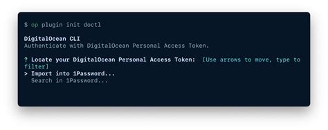 Use 1password To Authenticate Doctl With Biometrics 1password Developer