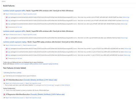 Another Place Test Failures Are Showing Up As Build Failures Issue Dotnet Dnceng GitHub