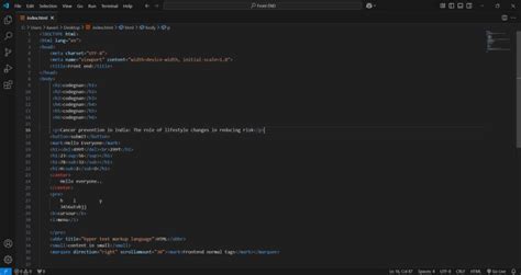 Html Eebdevelopment Coding Learningjourney Vscode Codegnan Kaveri Vinnakota