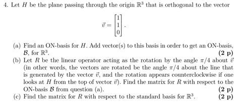 Linear Algebra How To Find The Transformation Matrix For Rotation