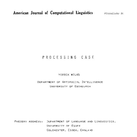 Processing Case Acl Anthology