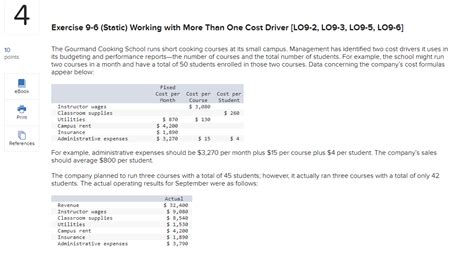 Solved Exercise Static Working With More Than One Cost Chegg