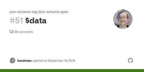 Data Issue 51 Json Schema Org Json Schema Spec GitHub