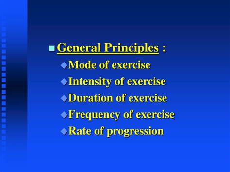 Ppt Principles Of Exercise Prescription Art And Science Powerpoint Presentation Id154384