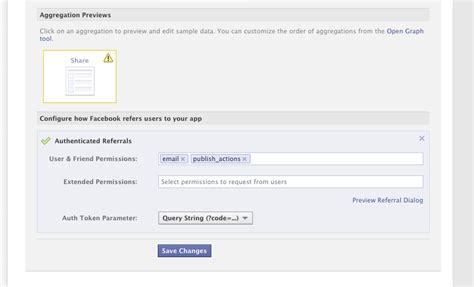 facebook authentication is publish actions extended permissions