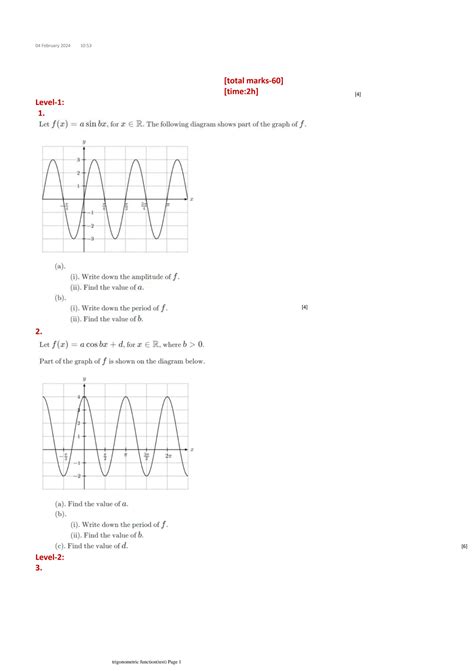 Solution Trigonometric Function Test Studypool