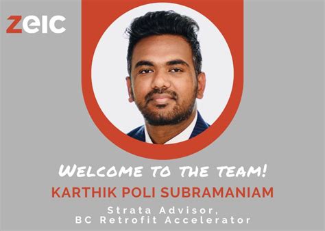 We Are Thrilled To Welcome Karthik Poli Subramaniam Strata Advisor Bc Retrofit Accelerator To