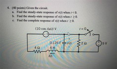 Solved 4 40 Points Given The Circuit A Find The