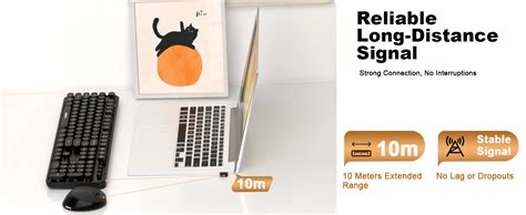 Wireless Keyboard And Mouse Coofun Cute Colorful 104 Keys Full Size Typewriter