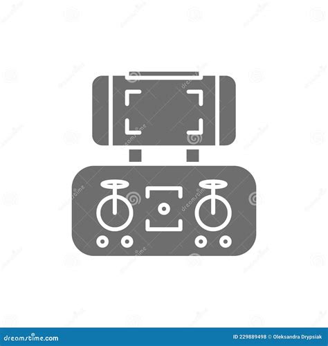 Mobile Control Panel For Drone Remote Controller Gamepad Line Icon Stock Vector