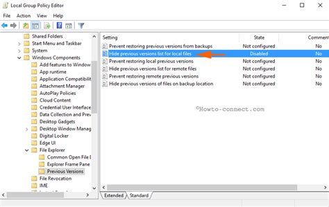 Windows 10 Enable Previous Versions Stealthrts