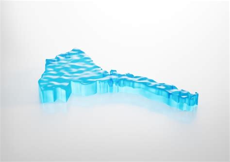 Premium Photo Water Ice Map Of Eritrea Global Warming Melting Glacier