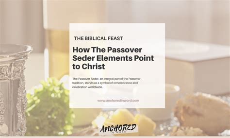How The Passover Seder Elements Point To Christ Anchored In Word