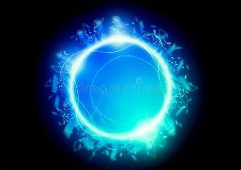 3d Illustration Of Glowing Abstract Blue Sphere Stock Illustration Illustration Of Circular