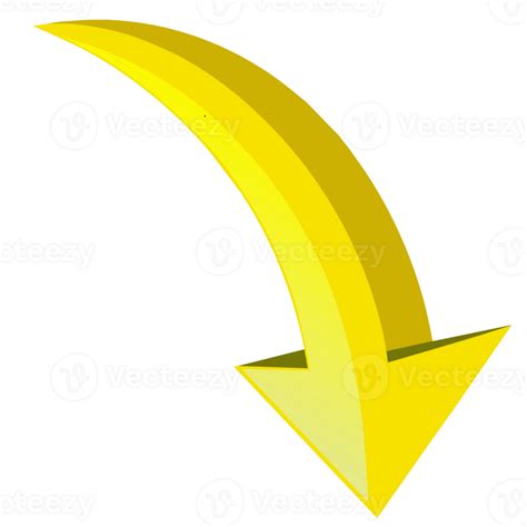 Yellow Down Arrow 48960203 Png