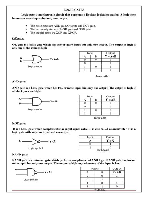 Logic Gate Pdf Logic Gate Electronic Circuits