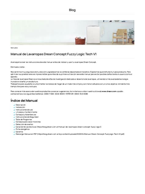 Lavarropas Drean Concept Fuzzy Logic Blog Drean Pdf Lavadora Agua