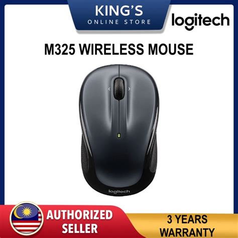 Logitech M325 Wireless Mouse With Unifiying Receiver Dark Grey Shopee Malaysia