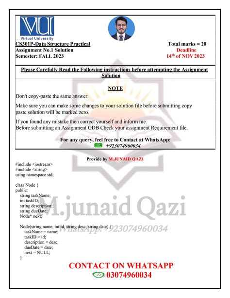 cs301p assignment no 1 100 accurate solution by m junaid qazi