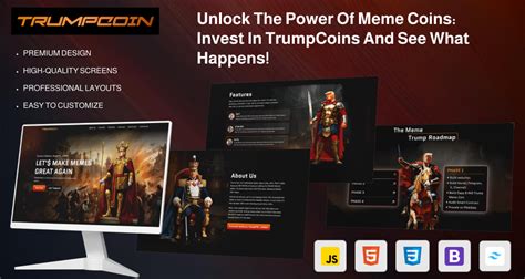 Trump Meme Coin Website Template In Bootstrap And Css