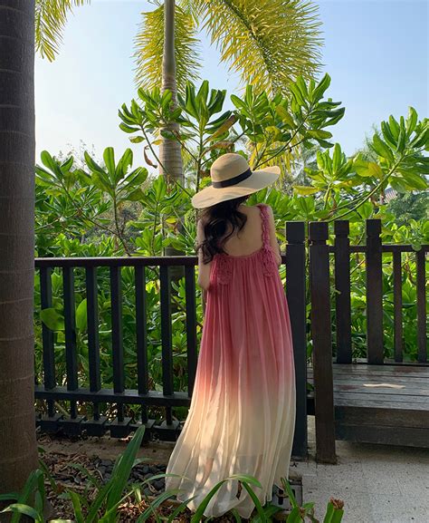 그라데이션여신 여름 뷔스티에 쉬폰 나시 롱원피스 바캉스 봄 데이트 휴가원피스 비치드레스 여성휴양지원피스