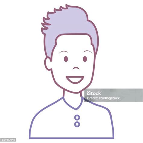 젊은 남자 아바타 캐릭터 귀여운에 대한 스톡 벡터 아트 및 기타 이미지 귀여운 긍정적인 감정 표현 남자 Istock