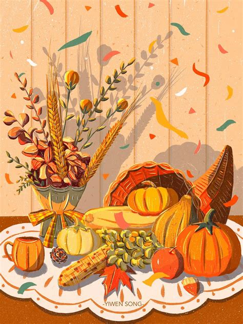 30 Best Thanksgiving Illustration Ideas You Should Check