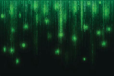 녹색 매트릭스 배경 추상적인 컴퓨터 화면 이진 데이터 코드 텍스처 벡터 일러스트 레이 션 녹색에 대한 스톡 벡터 아트 및 기타