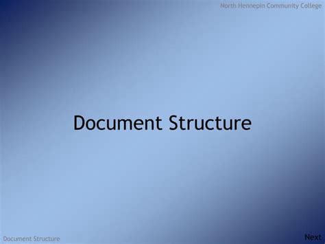 Document Structure Pptx