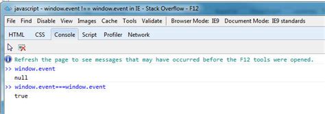 Javascript Windowevent Windowevent In Ie Stack Overflow