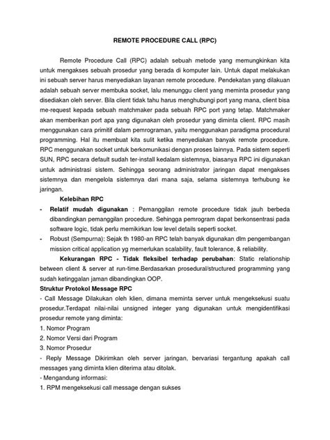 Remote Procedure Call Pdf