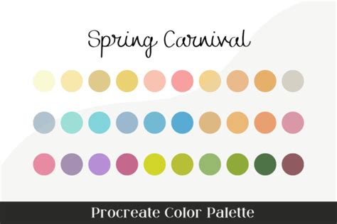 Spring Carnival Procreate Color Palette Graphic By Pixel Daisy · Creative Fabrica