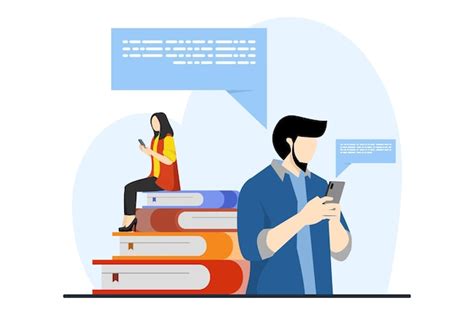 Premium Vector Concept Of Chat Application On Smartphone With