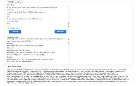 Encode Decode HTML Extension Opera Add Ons