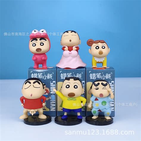现货秒发 美食小新手办 动漫周边 变装蜡笔小新 扭蛋礼品公仔摆件 阿里巴巴