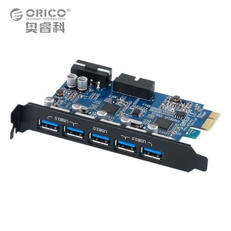 USB3 0 PCI E Expansion Card Adapter 5 Rear USB3 0 Hub Internal USB3 0 20PIN Connector With VL805