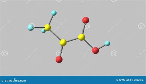 Pyruvic Acid Molecular Structure Isolated On Grey Stock Illustration Illustration Of Nature