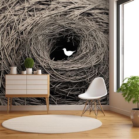 Premium AI Image Birds Nest Spiral Pattern Composed Generative AI