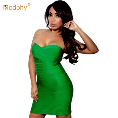 2019 New Womens Strapless Bandage Dress Sexy Red Bodycon Mini Dress