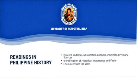 Content And Contextualization Readings In Philippine History Pdf