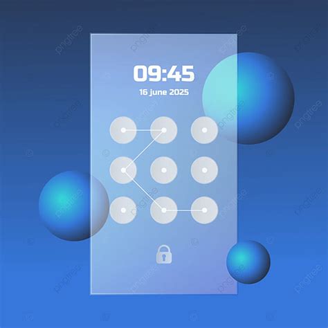 Glassmorphism Mobile Pattern Lock User Interface Kit Concept Template Vector Template Download