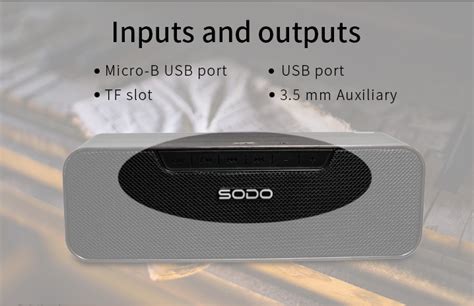 SODO L4 LIFE NFC Shock Bass Sound Wooden Bluetooth Speaker | 3RAFOTY STORE