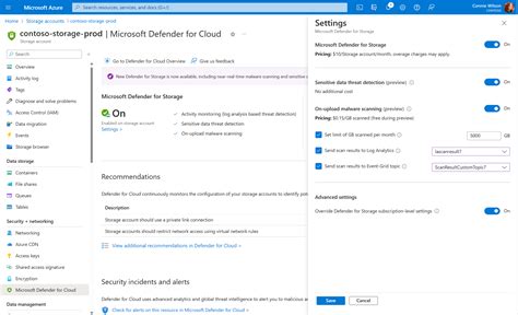 Microsoft Defender For Storage Advanced Configurations For Malware