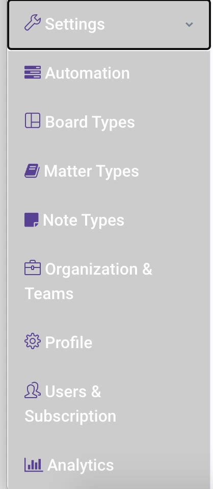 Settings Overview