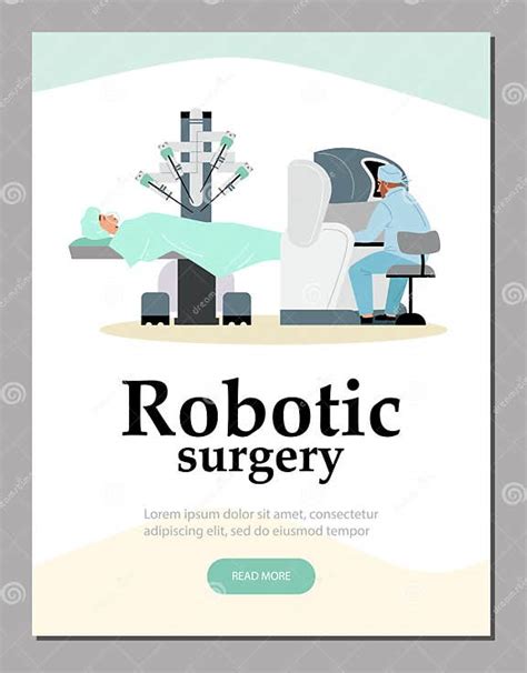 Pancarta O Carteles De Cirugía Robótica Médica Ilustración Vectorial Plana. Ilustración del ...