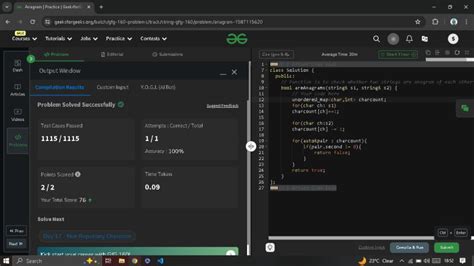 Swastik Singh On Linkedin Geeksforgeeks Geeksforgeeks Codingchallenge Anagrams Strings