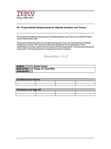 C6 Functional Specification Website Analytics And Tracers Download Free Pdf World Wide