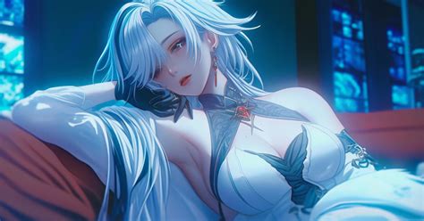 4k HD Wallpaper Arlecchino Resting In Moonlit Hotel Room